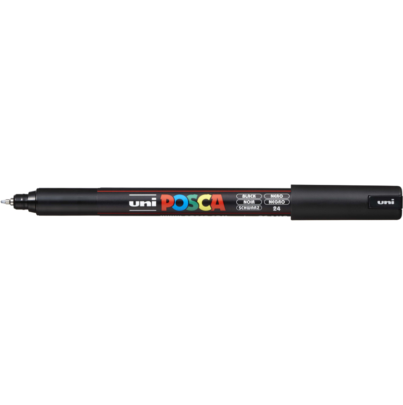 Posca Marker schwarz-24 PC-1MR (Extrafein) 0,7 mm | Künstlerbedarf ...